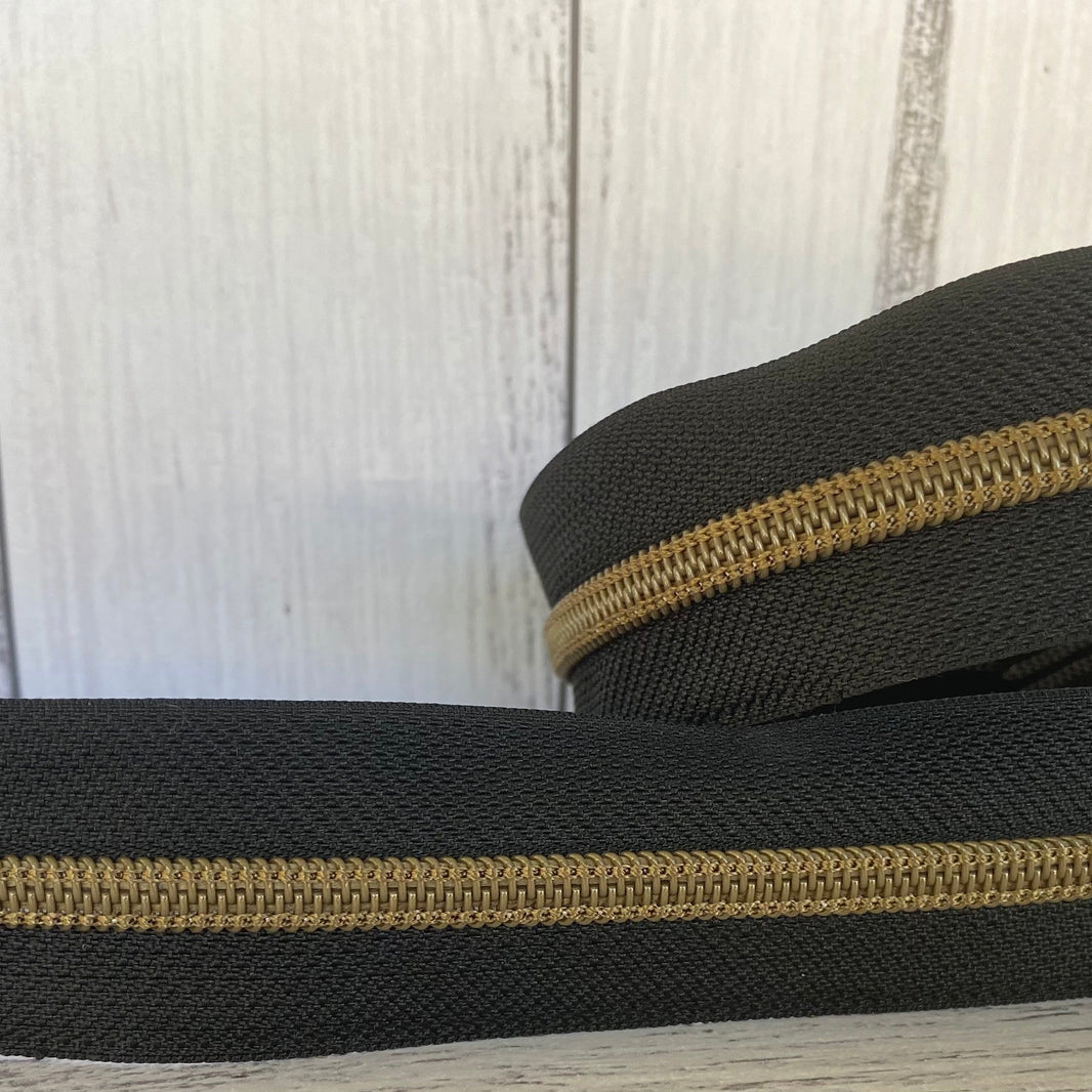 #5 Zipper tapes bronze teeth – Australian Bag Making Supplies